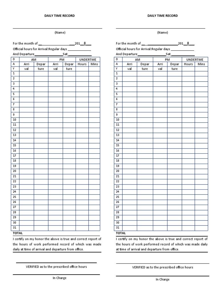 Daily Time Record | PDF | Theory Of Computation | Areas Of Computer Science