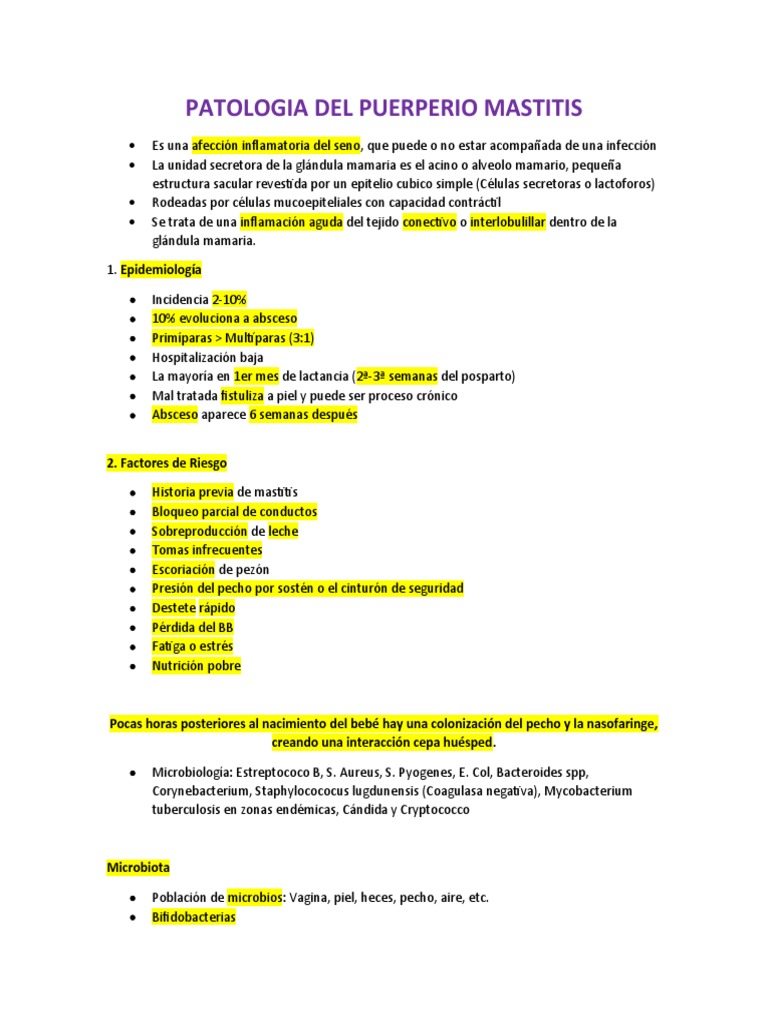 Mastitis Puerperal | PDF | Pecho | Leche