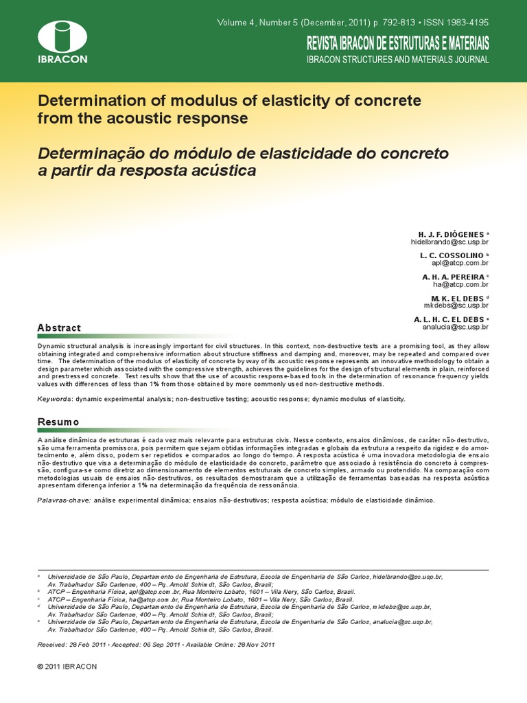 Modulo de Elasticidade PDF | PDF | Estresse (Mecânica) | Resistência ...