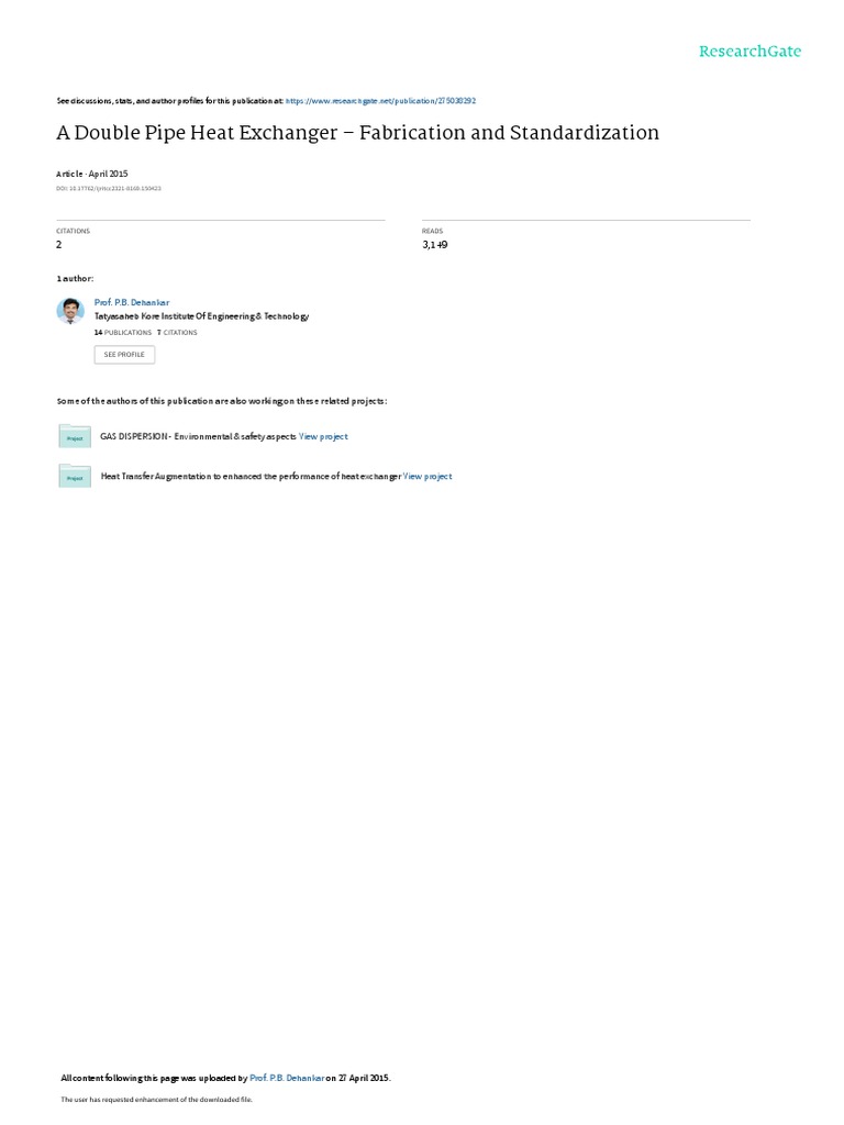 Dphe PDF | PDF | Heat Exchanger | Pressure Measurement