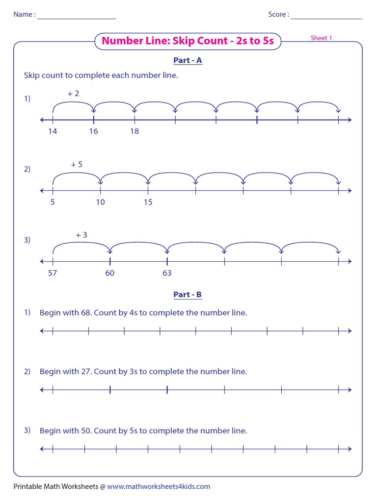Number-Line Skip Counting | PDF | Leisure | Sports