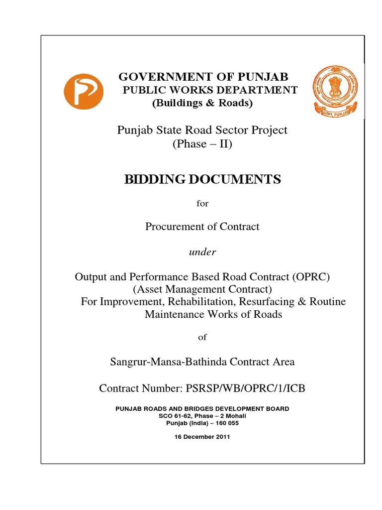 OPRC Final PDF | PDF | Procurement | Specification (Technical Standard)