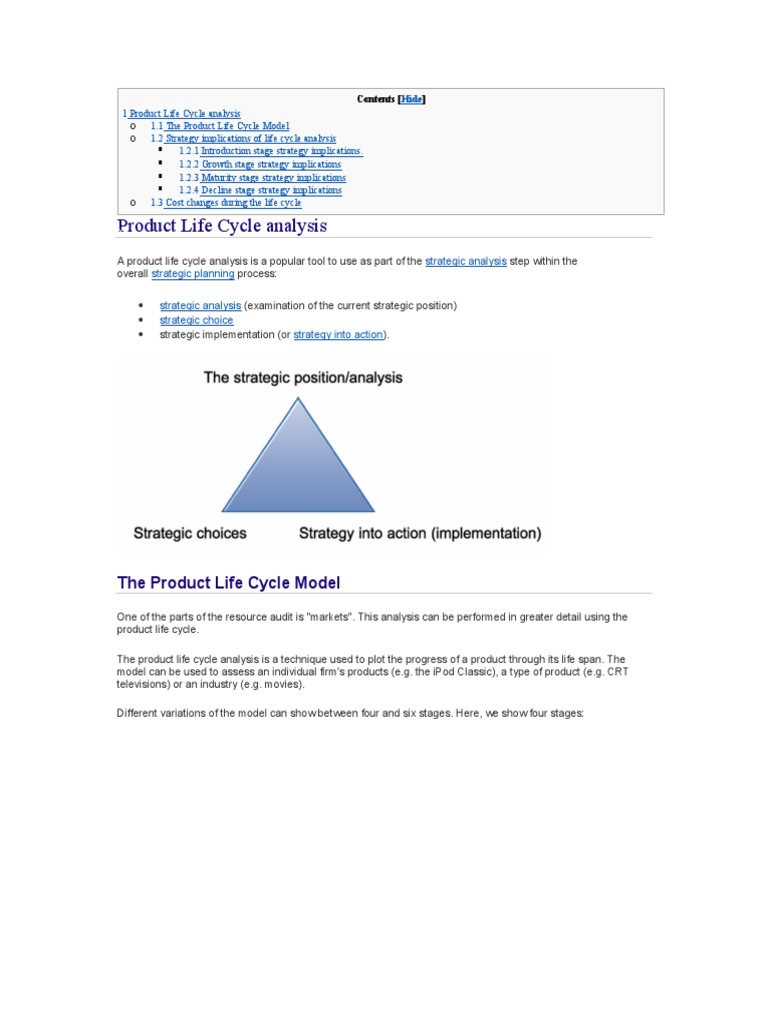 Product Life Cycle | PDF | Product Lifecycle | Strategic Management