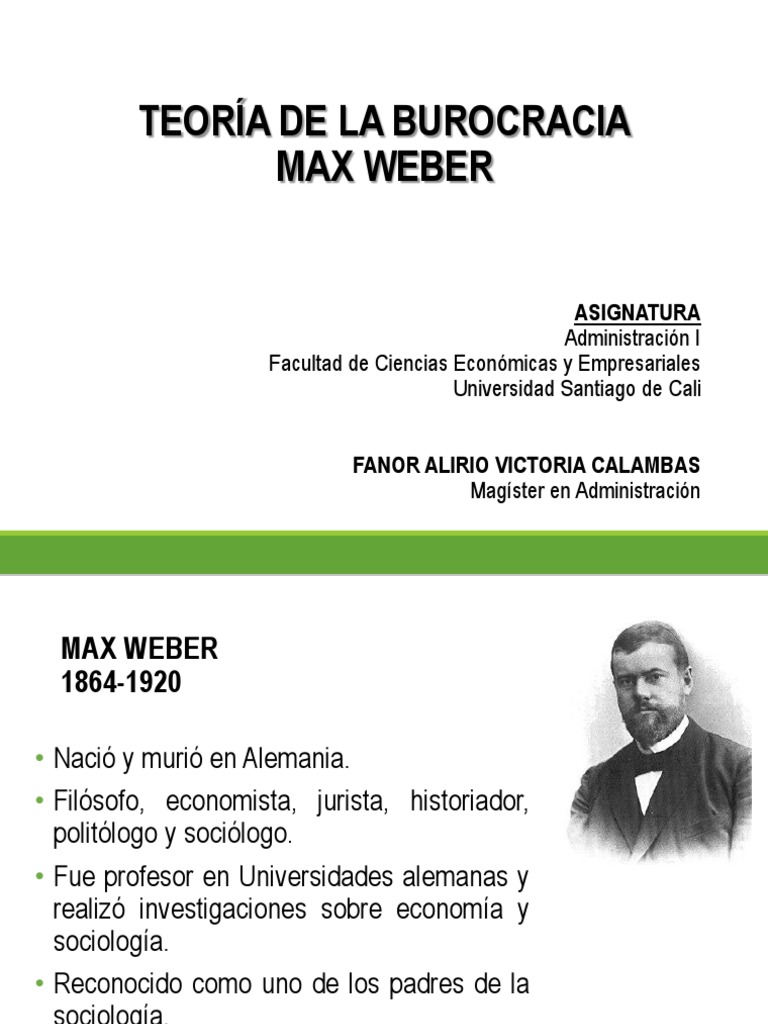 Teoria Burocracia - Weber | PDF | Burocracia | Max Weber