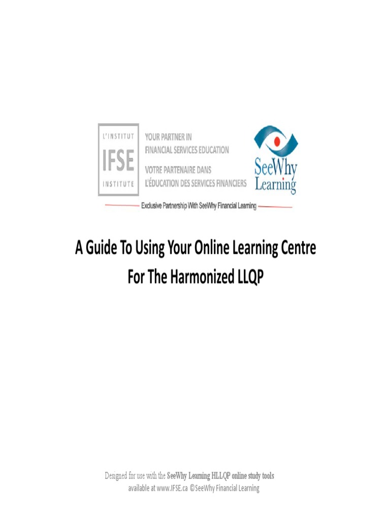 A Guide To Using Your Online Learning Centre For The Harmonized LLQP ...