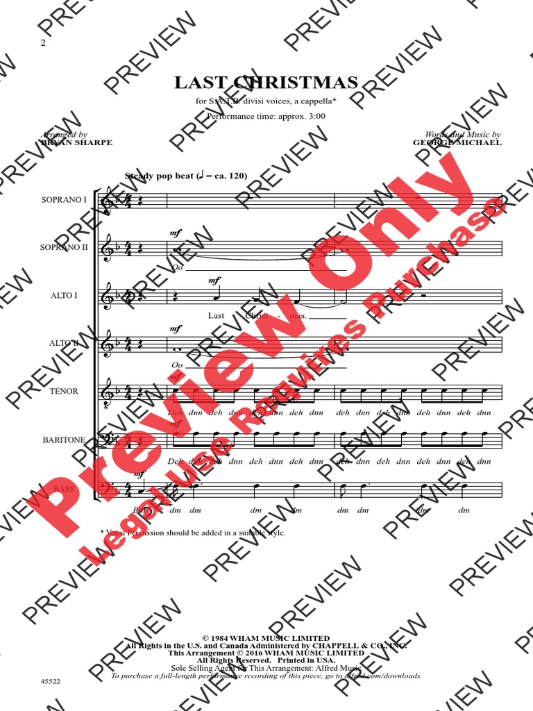 Last Christmas | PDF | Music Theory | Vocal Music