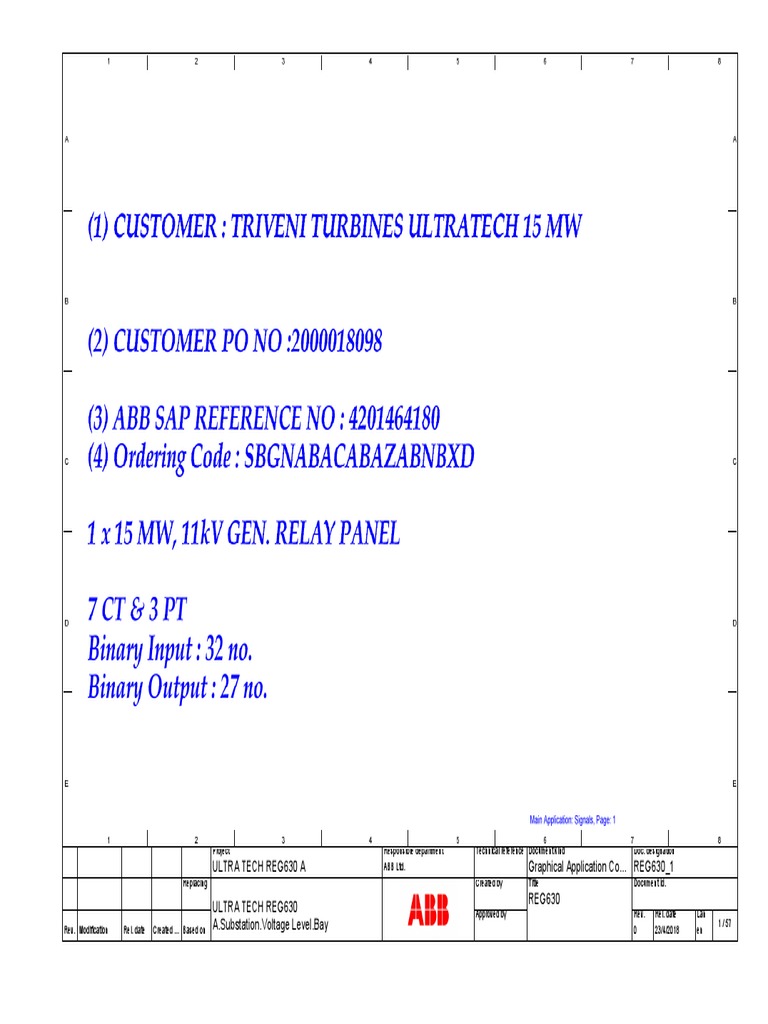 Application Configuration REG630 | PDF | Electrical Substation ...