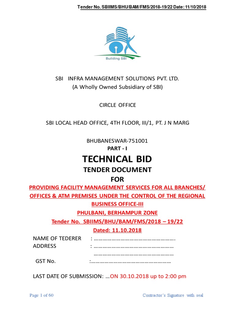 Technical Bid PDF | PDF | Contractual Term | Banks
