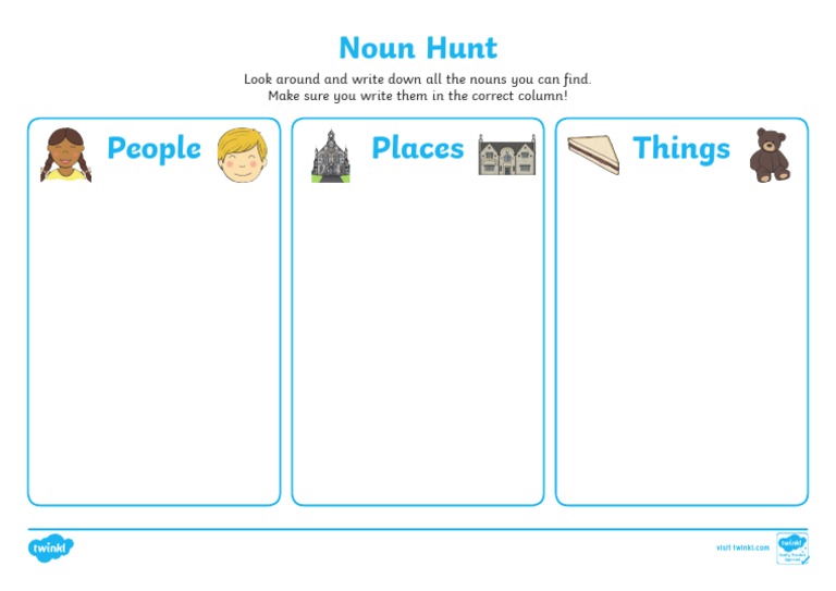 Noun Hunt for Young Learners | PDF