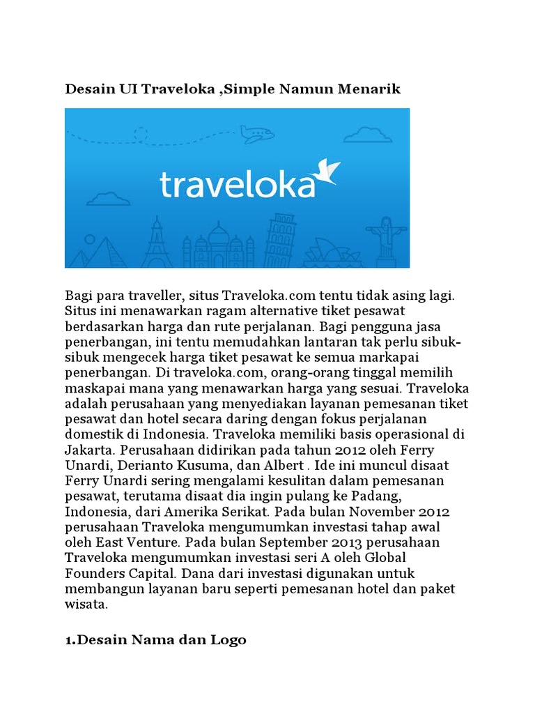 Desain UI Traveloka | PDF