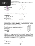 Formule (Za 8.razred) - Prizme, Piramide, Valjak, Stožac | PDF