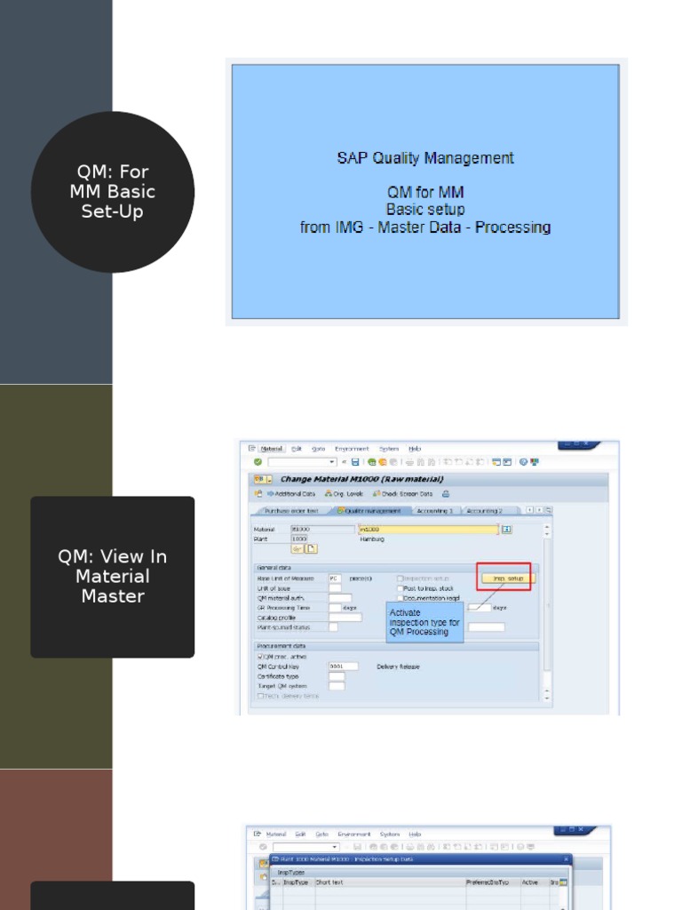 SAP QM MM Basic Setup | PDF