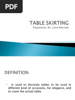 Lesson 12 Table Skirting | PDF | Skirt | Clothing