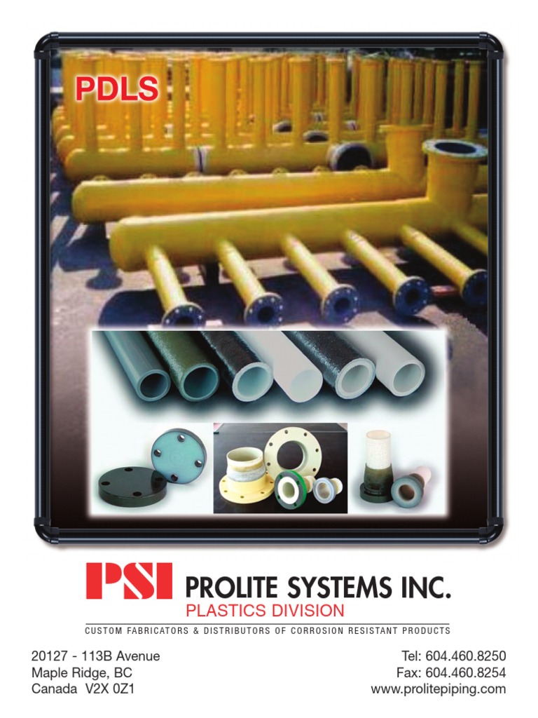 Prolite Systems Inc.: Plastics Division | PDF | Pipe (Fluid Conveyance ...