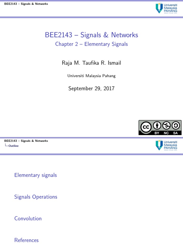 Elementary Signals & Convolution Guide | PDF | Convolution | Function (Mathematics)