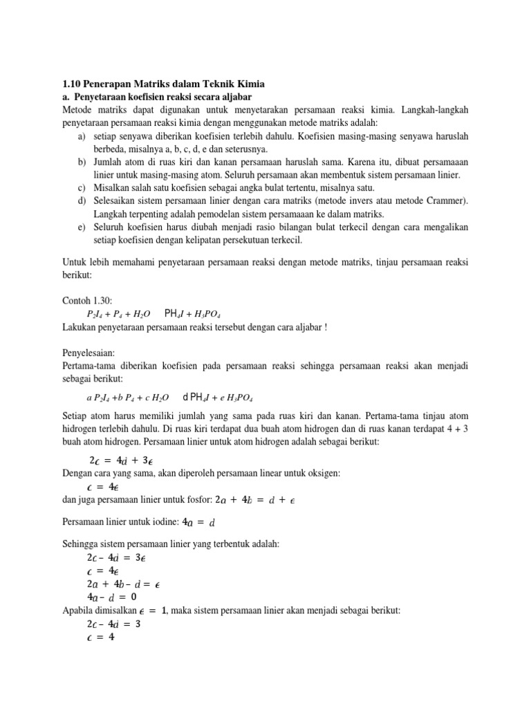 Bahan Aplikasi Matriks | PDF