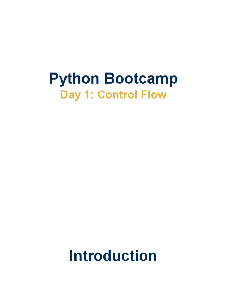 Python Bootcamp Day 1 Control Flow | PDF | Control Flow | Subroutine
