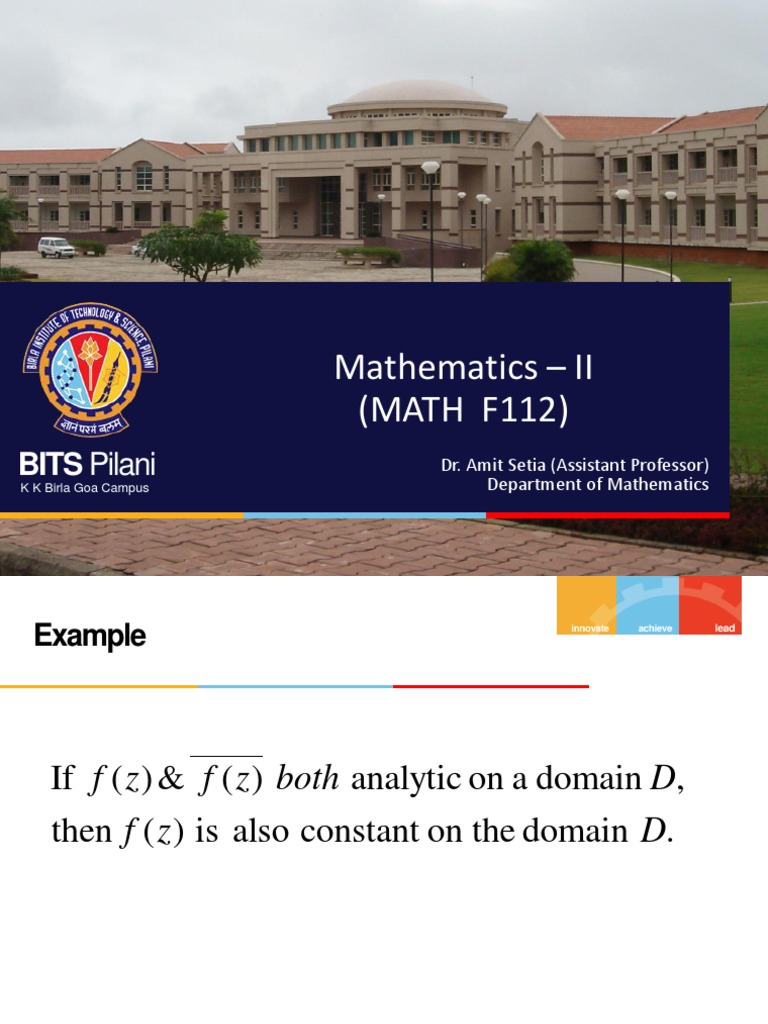 Complex Variables 30 March | PDF | Analytic Function | Function (Mathematics)