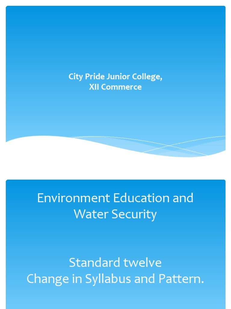 Environment Education & Water Security | PDF