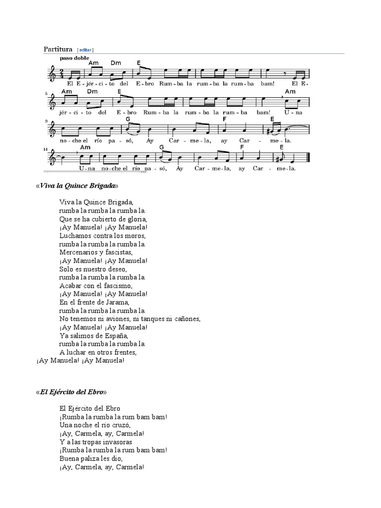 Viva La Quince Brigada | PDF