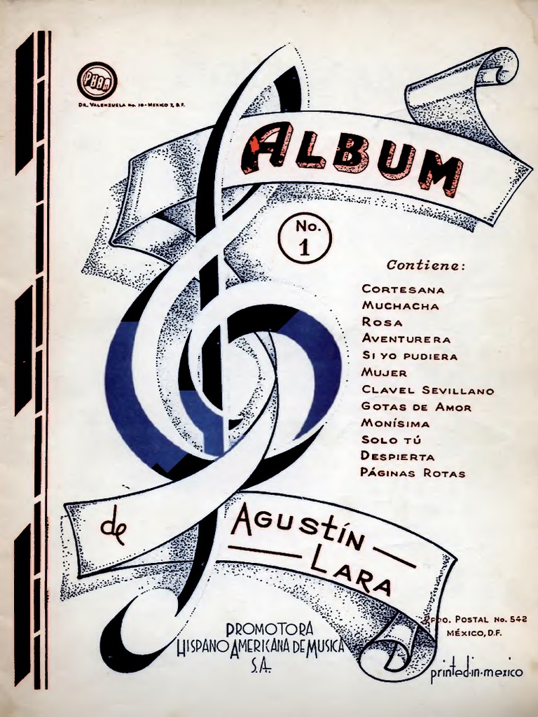 Agustin Lara Album No 1 Pdf Pdf