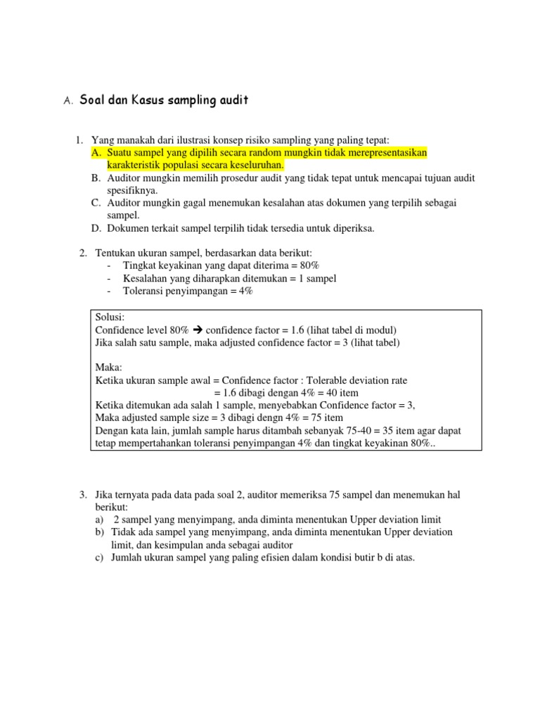 Modul 7 - Sampling Audit | PDF