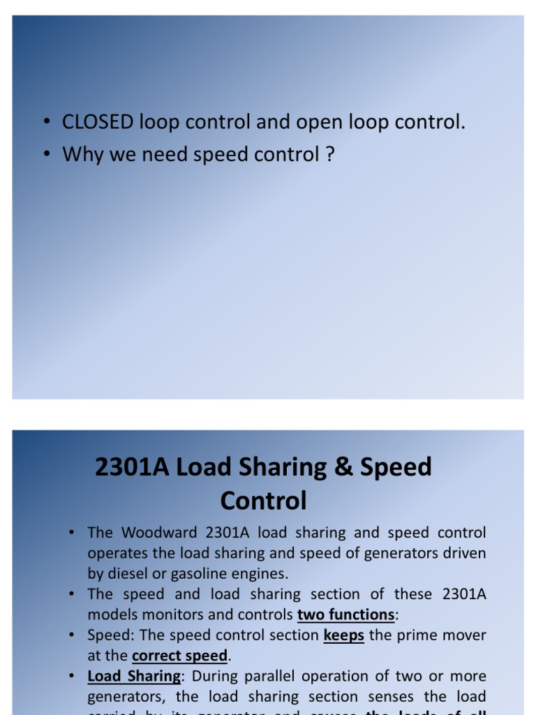 2301A Load Sharing & Speed Control | Download Free PDF | Voltage ...