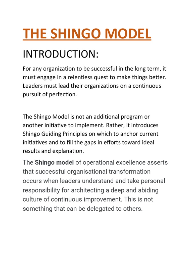 Shingo Model 5839 | PDF