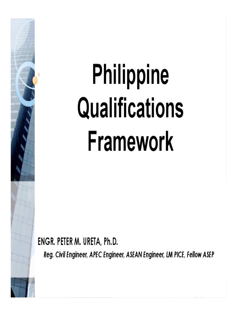 Philippine Qualifications Framework | PDF | Association Of Southeast ...
