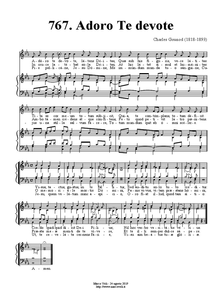 Adoro Te Devote - Gounod | PDF