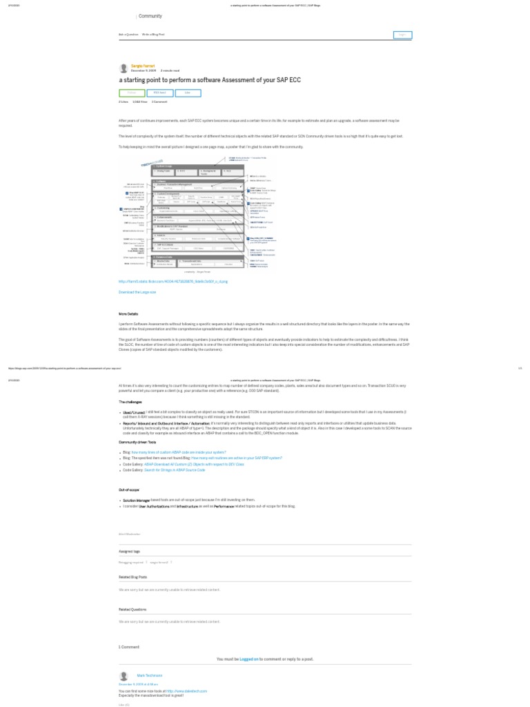 A Starting Point To Perform A Software Assessment of Your SAP ECC - SAP ...