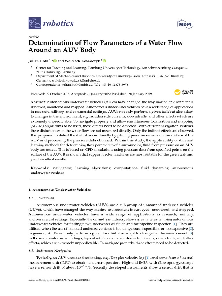 Determination of Flow Parameters of A Water Flow A | PDF | Artificial ...