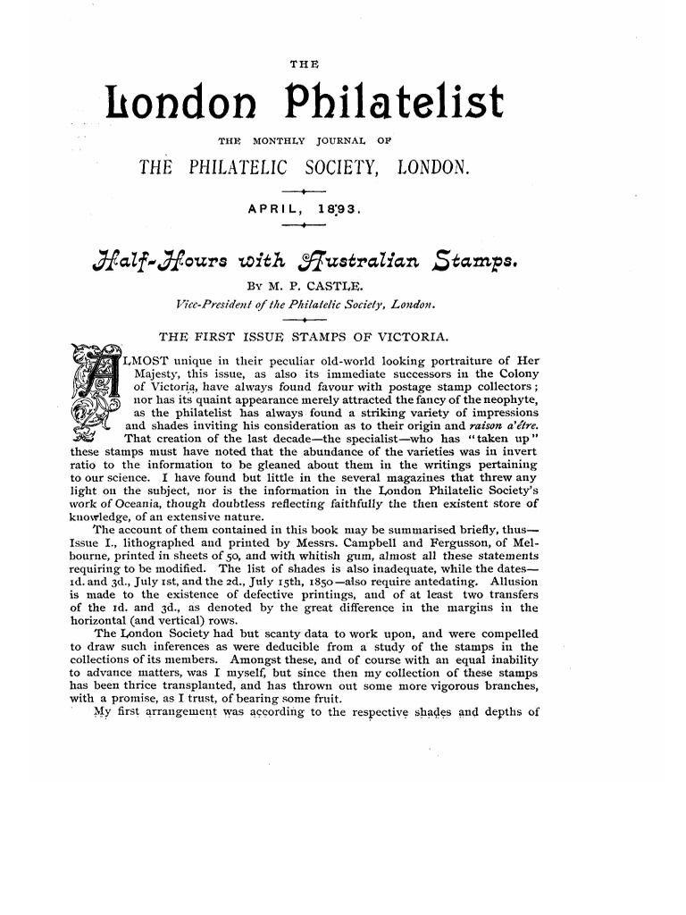 London Philatelist: The Philatelic Society, London | PDF | Postage ...