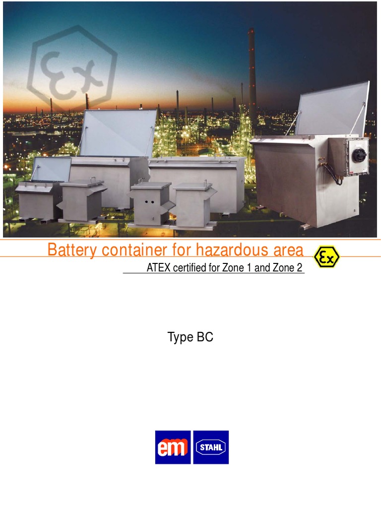 ATEX Certified Battery Container for Zone 1 and Zone 2 Hazardous Areas ...