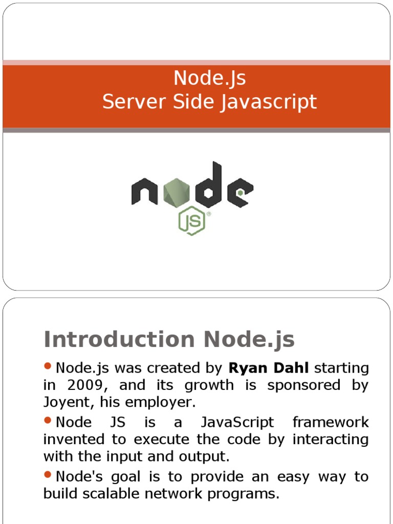 Node - Js Server Side Javascript | PDF | Java Script | World Wide Web