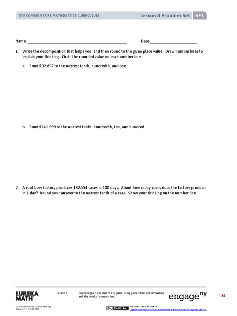 Lesson 8 Problem Set: Nys Common Core Mathematics Curriculum | PDF ...