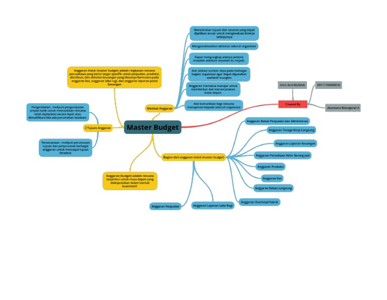 MINDMAP Master Budget | PDF