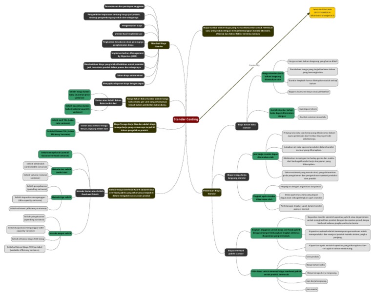 Mindmap Standar Costing | PDF