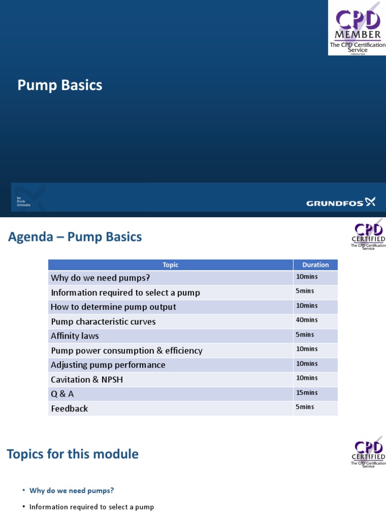 Pump Basics Presentation (Grundfoss) | Download Free PDF | Pump ...