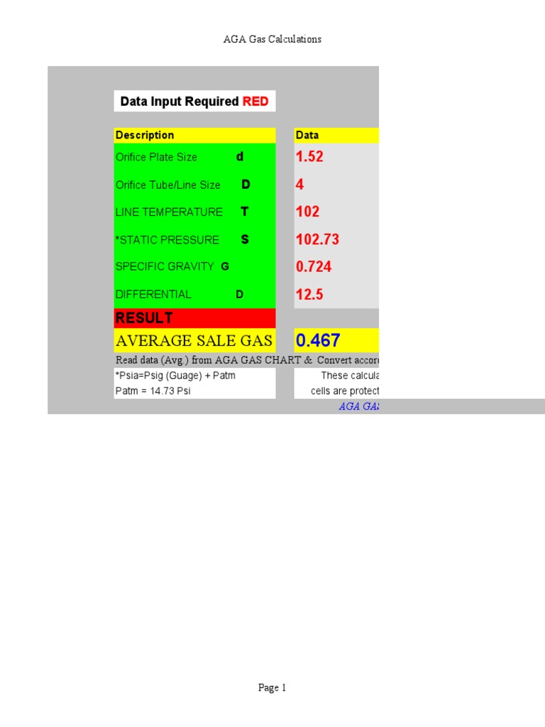 AGA Gas Calculation | PDF