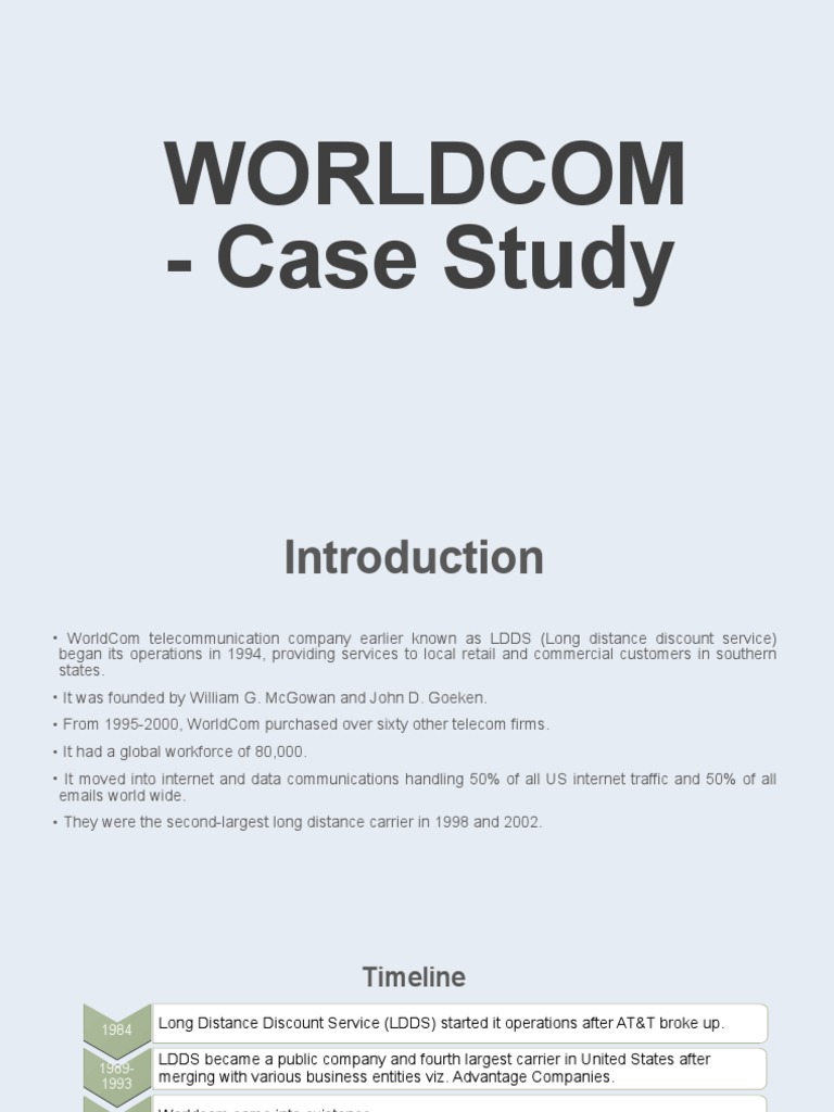 WorldCom Case Study: Accounting Scandal Insights | PDF | Accrual | Expense