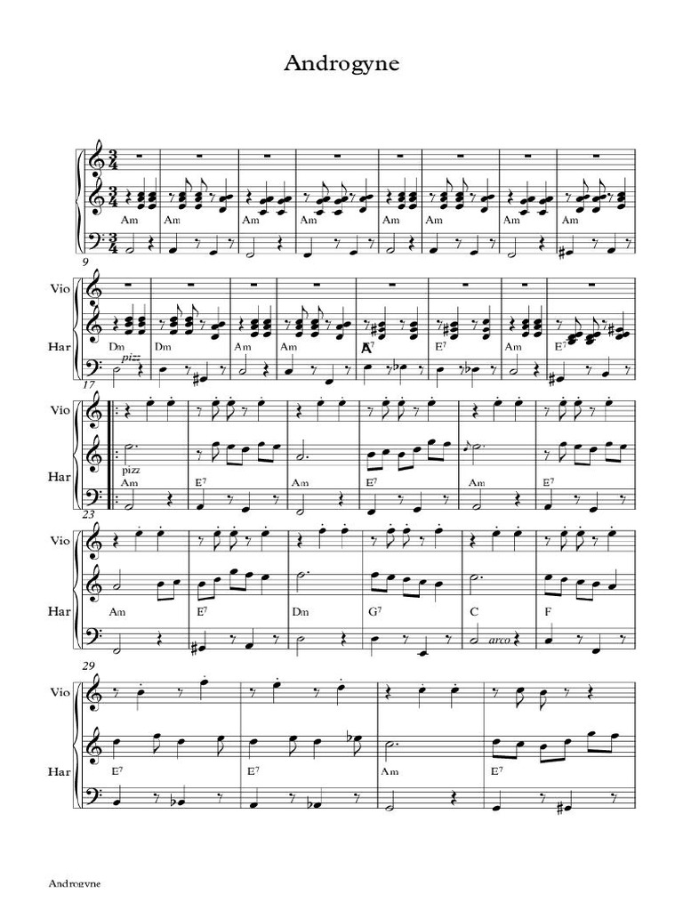 PIANOKAFECOM Noty Quartango - Androgyne PDF | PDF