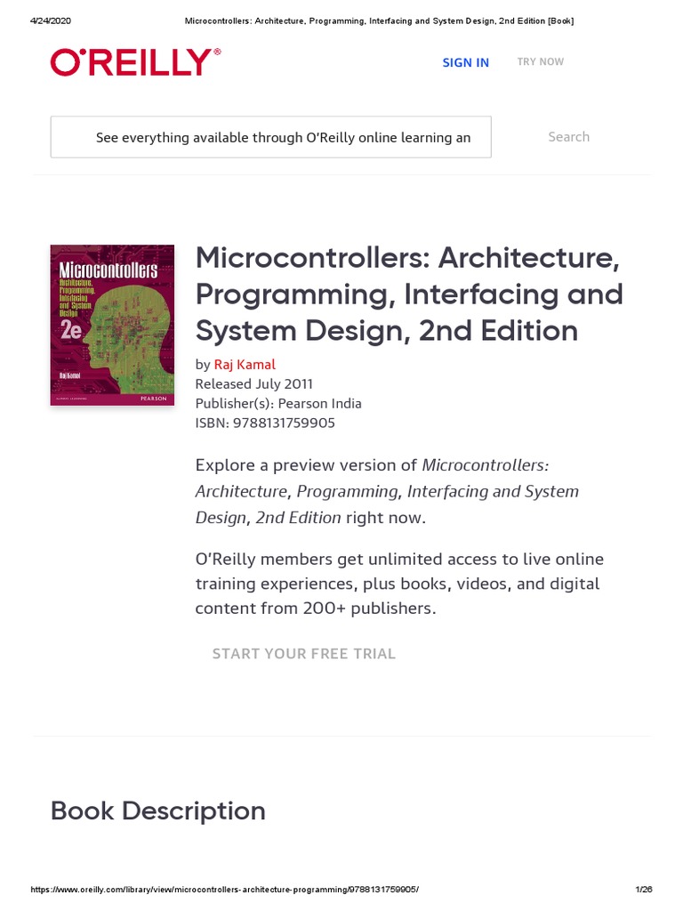 Microcontrollers - Architecture, Programming, Interfacing and System Design, 2nd Edition (Book ...