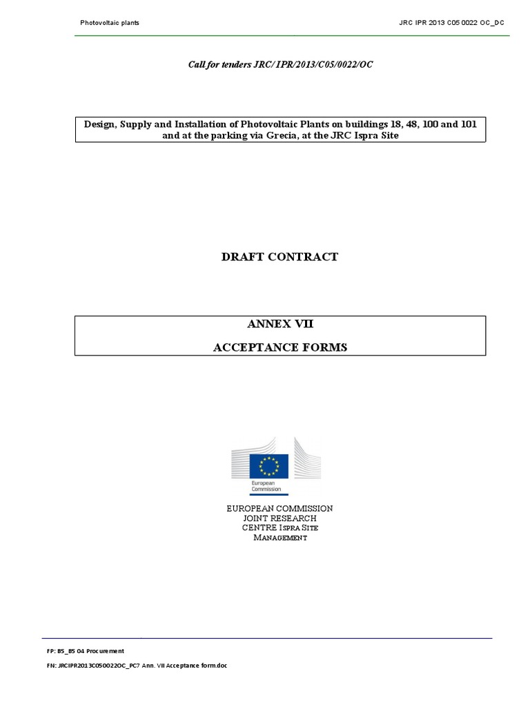 Annex VII Acceptance Forms | PDF | Government | Business