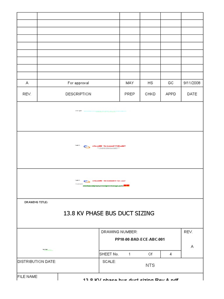 Bus Duct Sizing Calculation | PDF | Volt | Power (Physics)