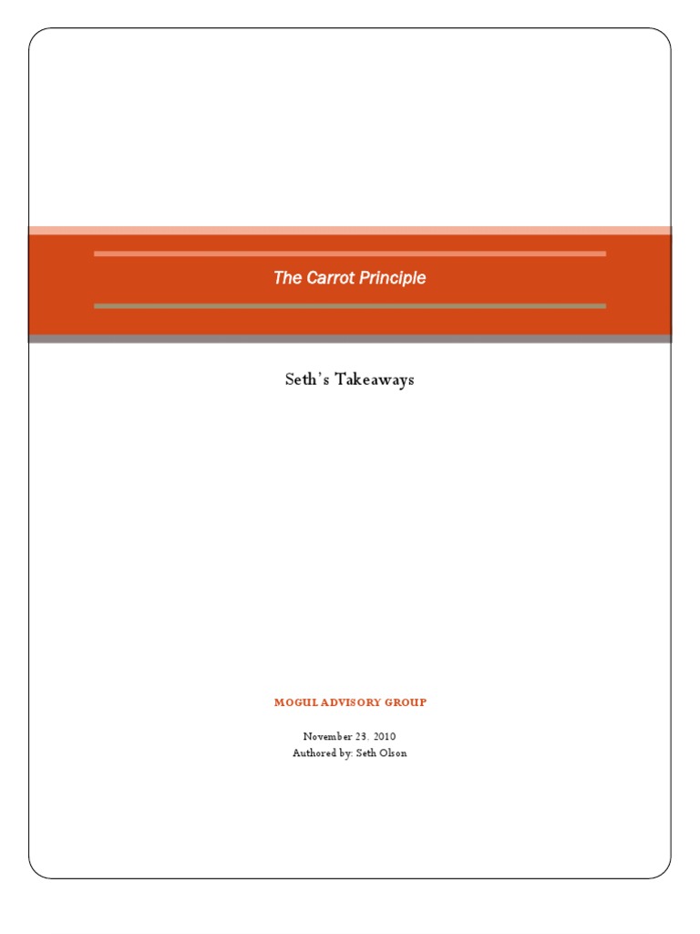 The Carrot Principle Insights | PDF | Leadership | Employment