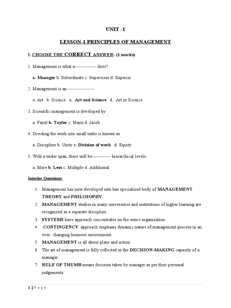 12th Commerce Lesson 1 | PDF | Organizational Structure | Science