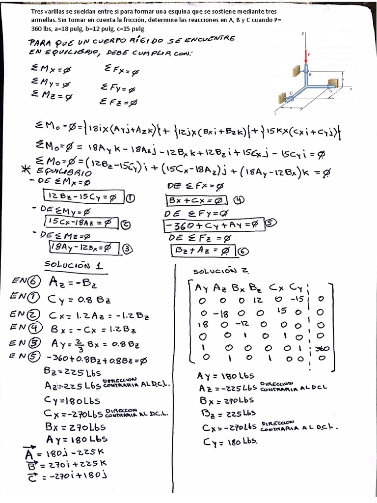 Solucion Segundo Exámen Parcial Estática 1sem PDF | PDF | Viajes y turismo | Ciencia y matemáticas