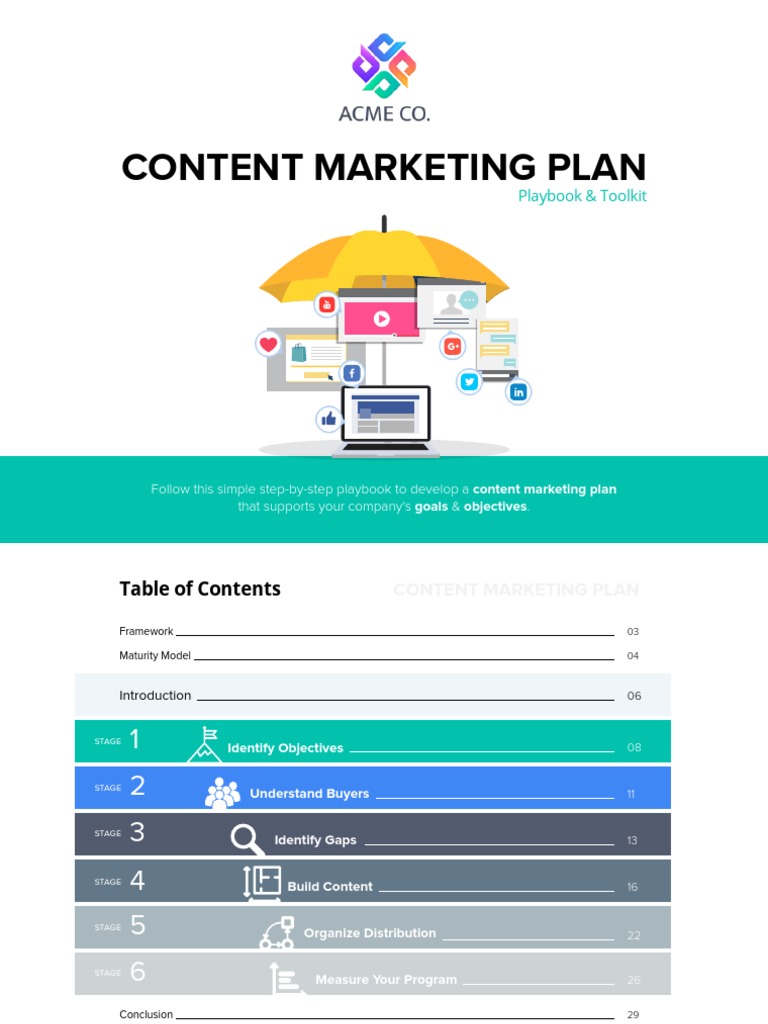 Content Marketing Plan: Playbook & Toolkit | PDF | Marketing ...