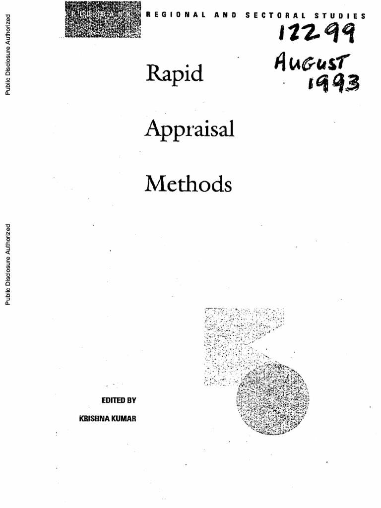Rapid Appraisal Methods | PDF | Focus Group | Performance Appraisal